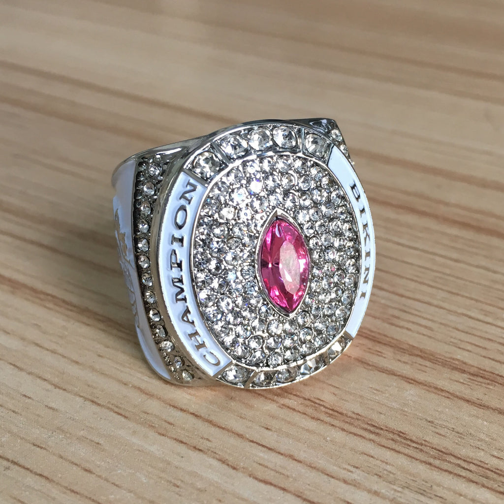 LADIE'S SWAROVSKY NPC / IFBB "BIKINI CHAMPION" RING | TAYLOR MADE TROPHIES